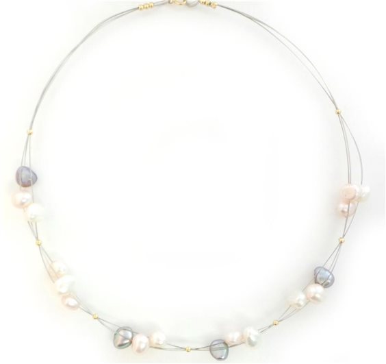 Oiritaly Collana - Donna - Artigianale - CO1 - Acciaio